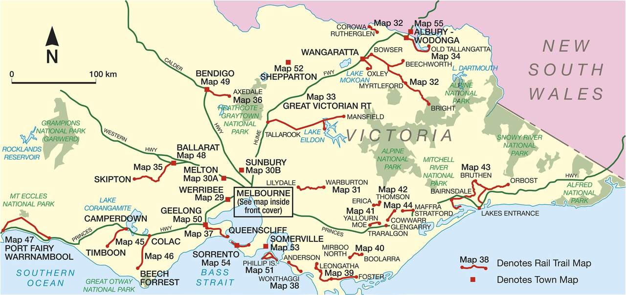 Bike Paths & Rail Trails Book for Melbourne & Victoria