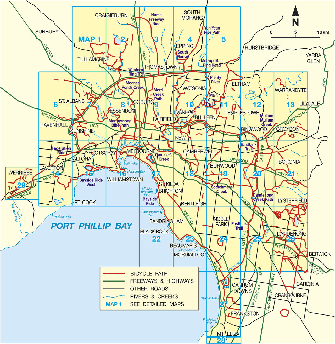 Bike Paths & Rail Trails Book for Melbourne & Victoria
